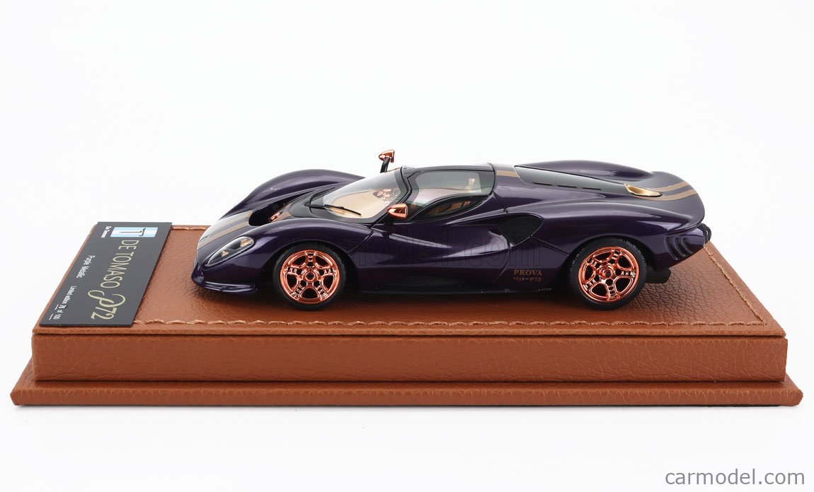 PEAKO 33802 Scale 1/43 | DE TOMASO P72 2020 PURPLE MET GOLD