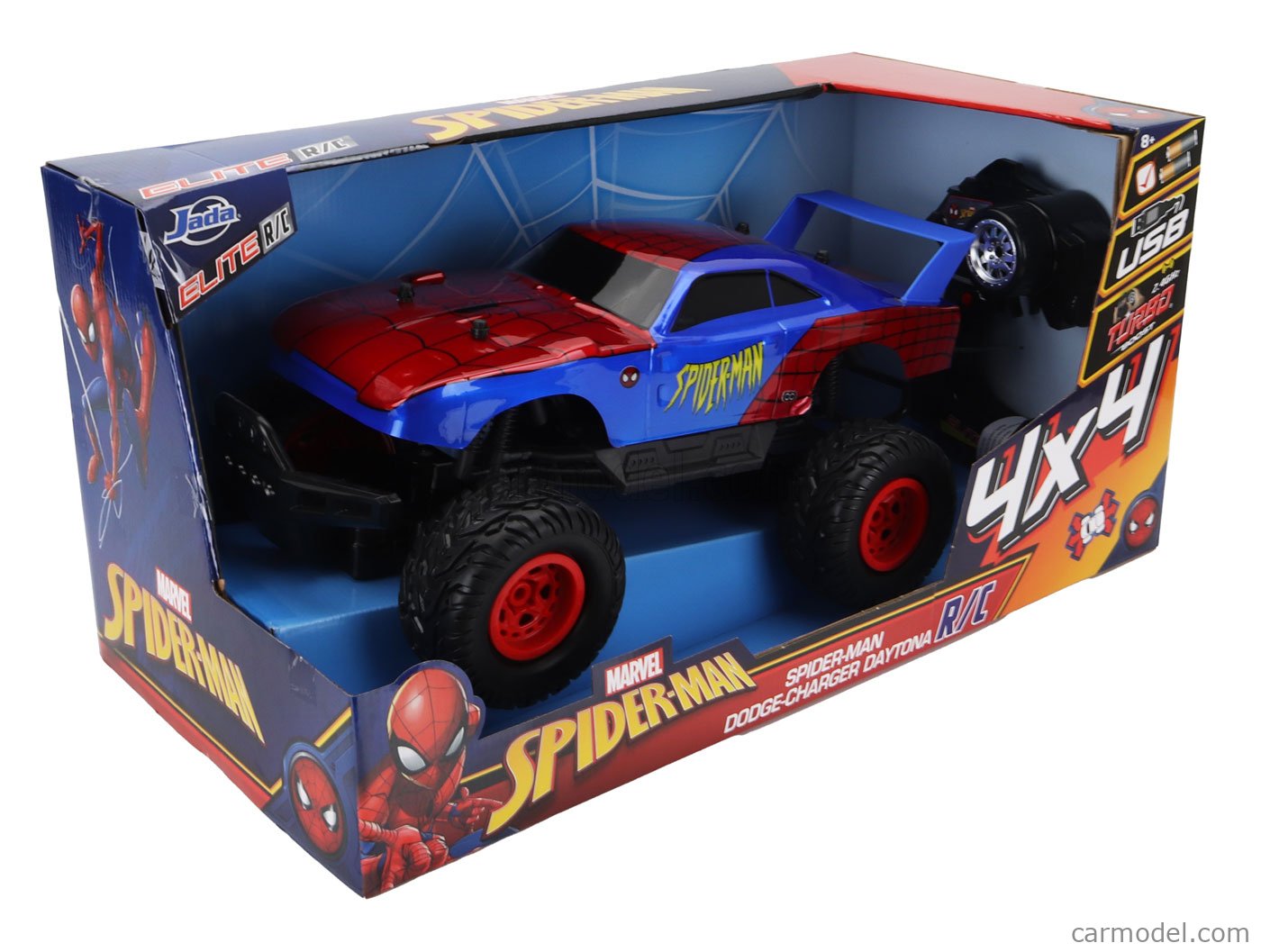 JADA 253229000-RC Escala 1/12 | DODGE CHARGER DAYTONA SPIDERMAN MARVEL ...