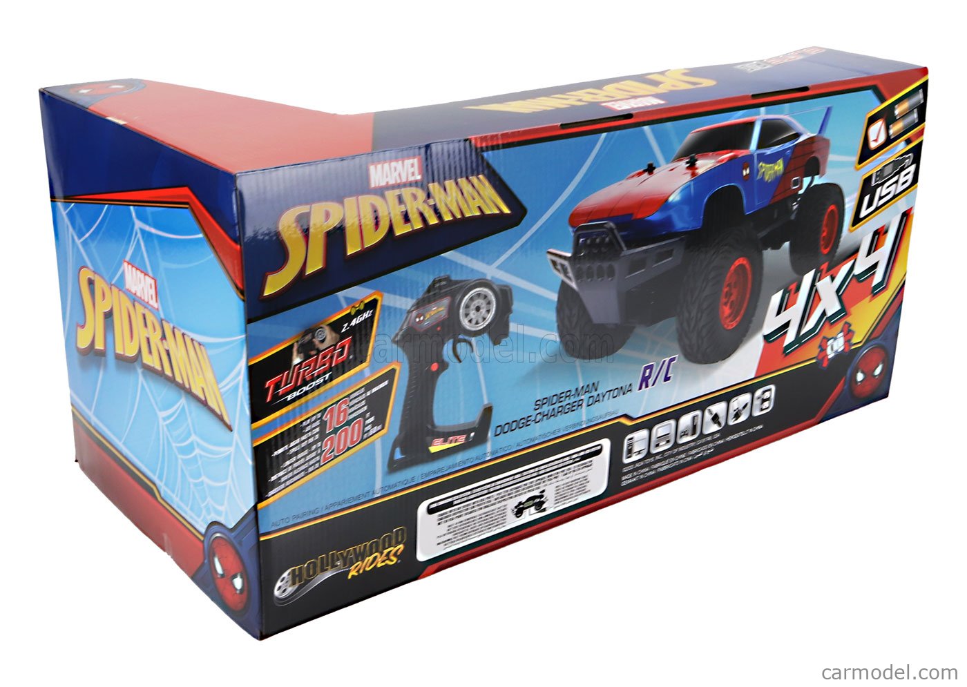 JADA 253229000-RC Escala 1/12 | DODGE CHARGER DAYTONA SPIDERMAN MARVEL ...