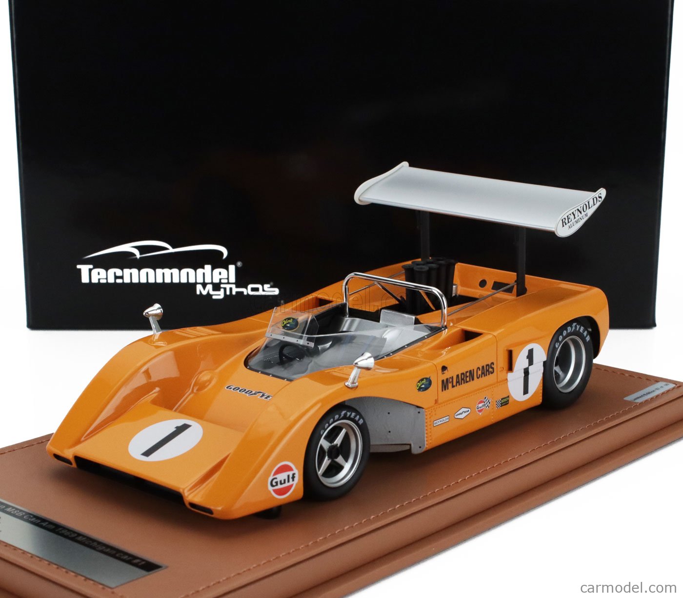 TECNOMODEL TM18-330C Scale 1/18 | McLAREN M8B CAN-AM N 1 3rd MICHIGAN 1969 DAN GURNEY ORANGE