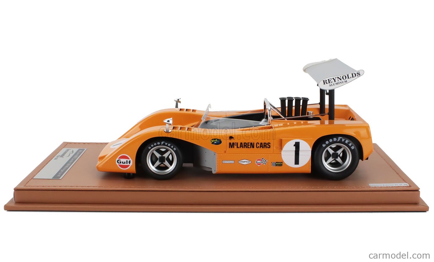 TECNOMODEL TM18-330C Scale 1/18 | McLAREN M8B CAN-AM N 1 3rd MICHIGAN 1969 DAN GURNEY ORANGE