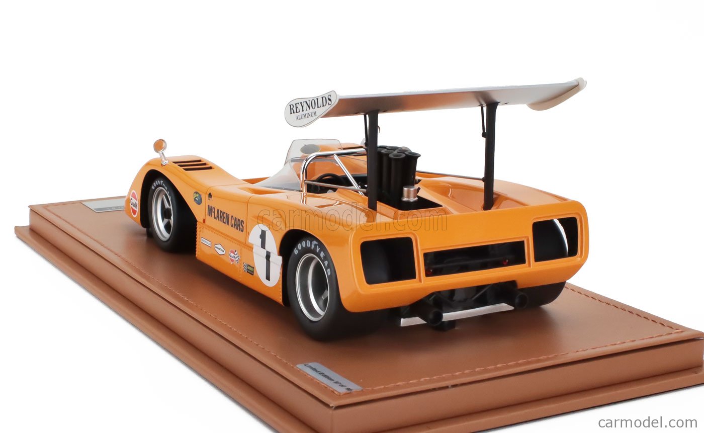 TECNOMODEL TM18-330C Scale 1/18 | McLAREN M8B CAN-AM N 1 3rd MICHIGAN 1969 DAN GURNEY ORANGE