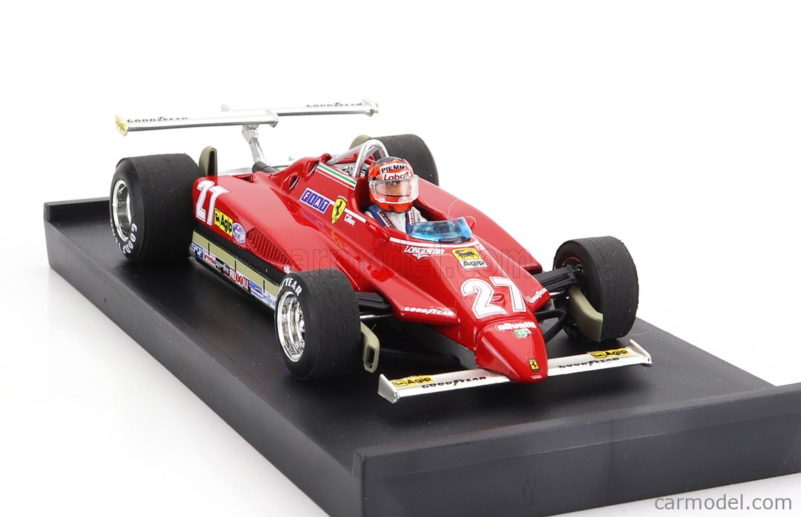 BRUMM R272-CH-UPD-2024 Scale 1/43 | FERRARI F1 126C2 N 27 USA OVEST LONG BEACH GP 1982 GILLES ...