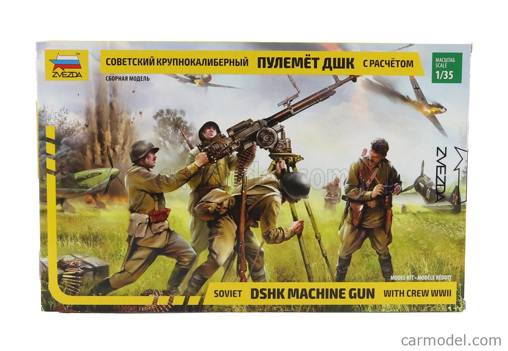 ZVEZDA 3609 Scale 1/35 | SOVIET DSHK MACHINE MILITARY GUN
