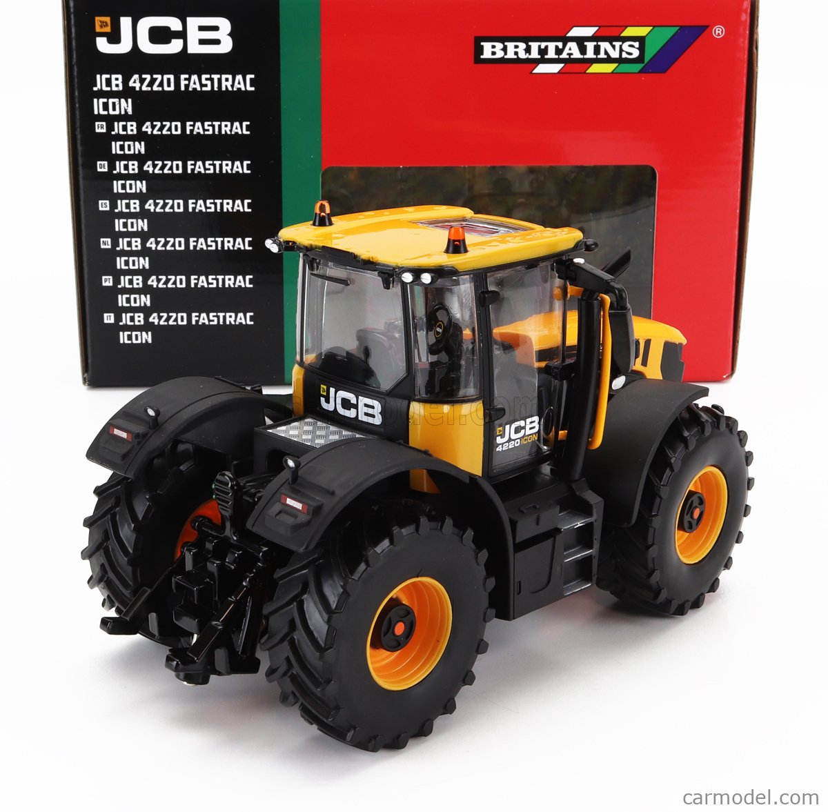 BRITAINS 43355 Scale 1/32 | JCB 4220 FASTRAC ICON TRACTOR 2020 YELLOW BLACK