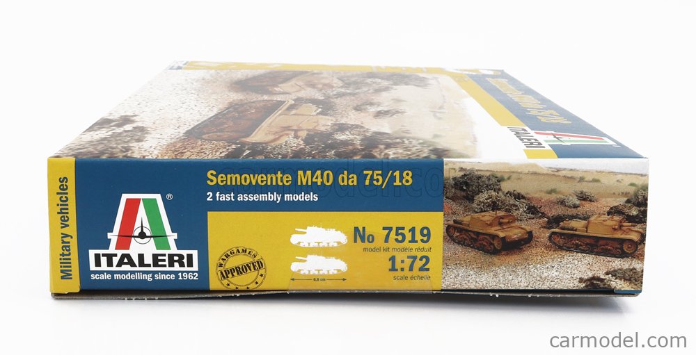 ITALERI IT7519 Scala 1/72 | IVECO FIAT ANSALDO SEMOVENTE L40 75/18 TANK ...