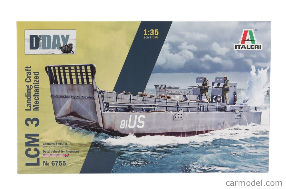 ITALERI IT6755 Escala 1/35 | BOAT LCM3 LANDING CRAFT MILITARY D-DAY ...