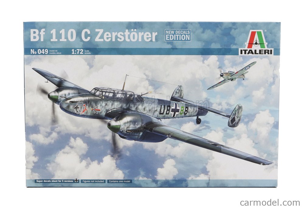 ITALERI IT0049 Escala 1/72 | MESSERSCHMITT BF 110C ZERSTORER MILITARY ...