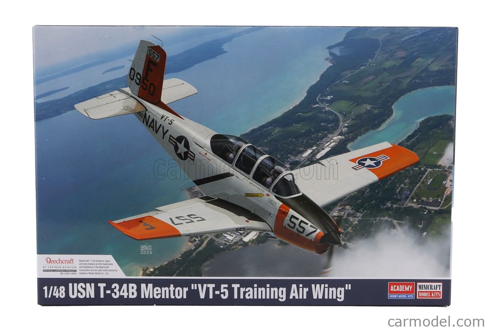 ACADEMY AC12361 Scale 1/48 | BEECHCRAFT T-34B USN MENTOR VT-5 TRAINING ...