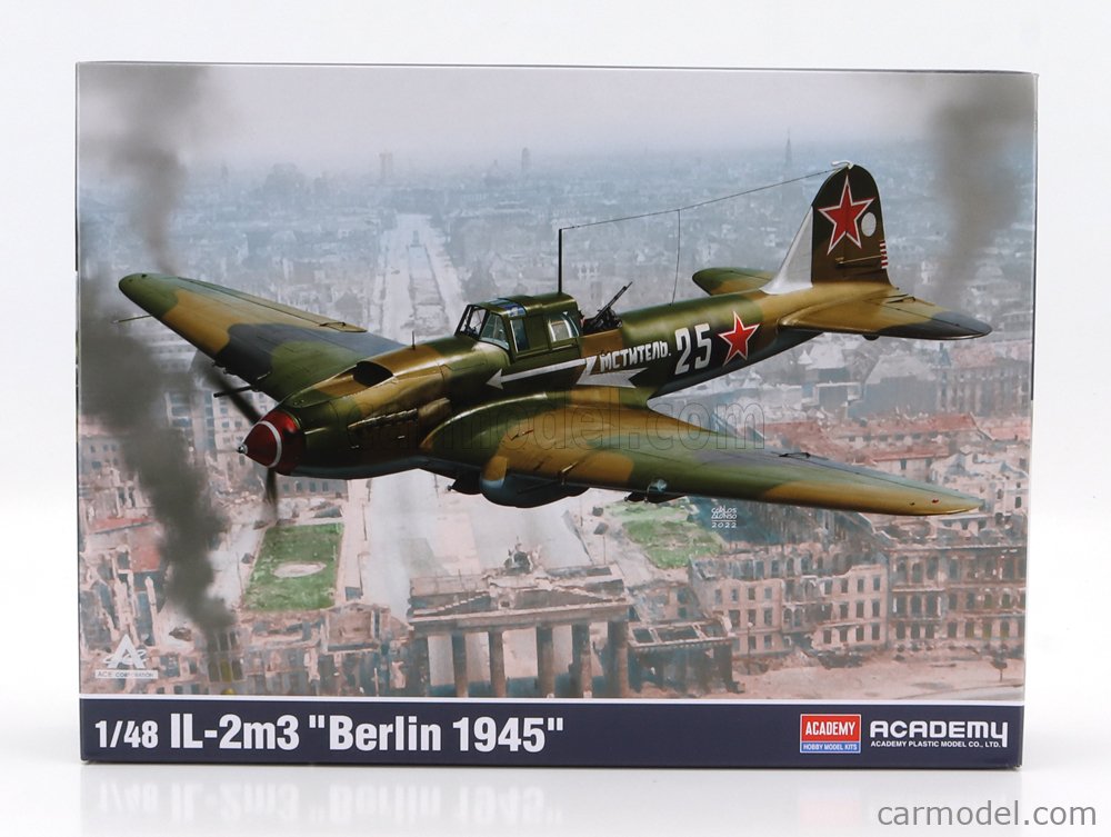 ACADEMY AC12357 Scale 1/48 | ILYUSHIN IL-2M3 MILITARY AIRPLANE BERLIN 1945