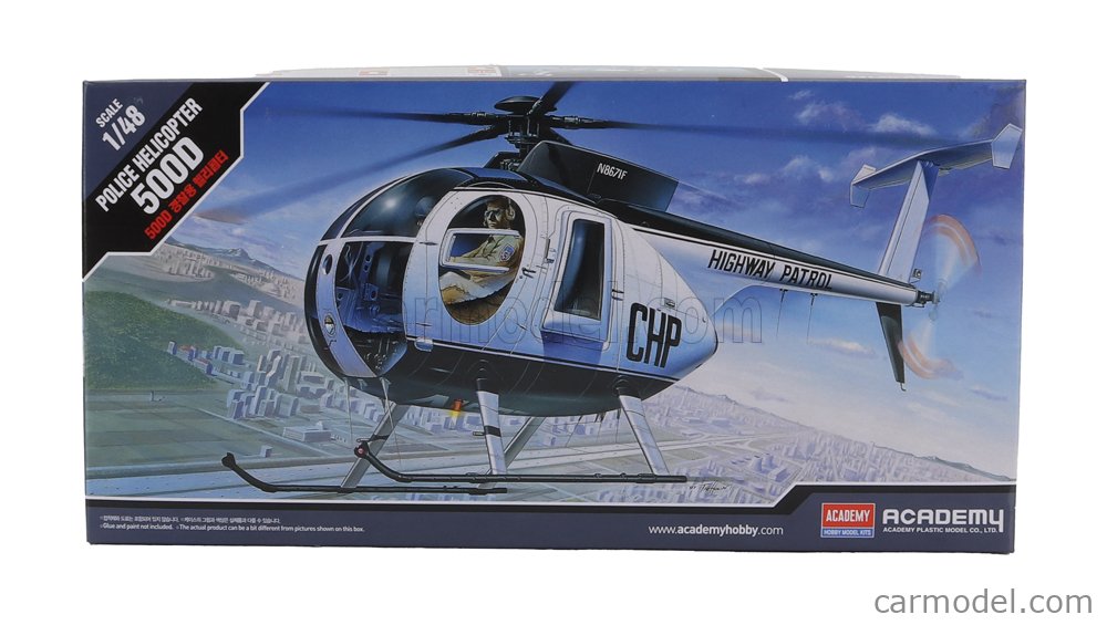ACADEMY AC12249 Scale 1/48 | HUGHES 500D POLICE HELICOPTER 1967
