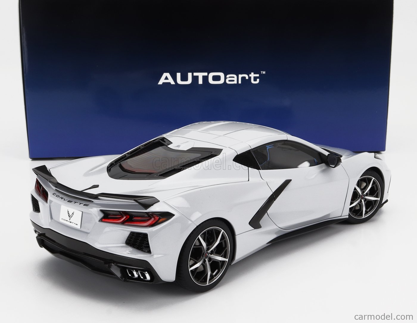 AUTOART 71284 Scale 1/18 | CHEVROLET CORVETTE C8 Z51 STINGRAY SPIDER 2020 CERAMIC MATRIX GREY MET