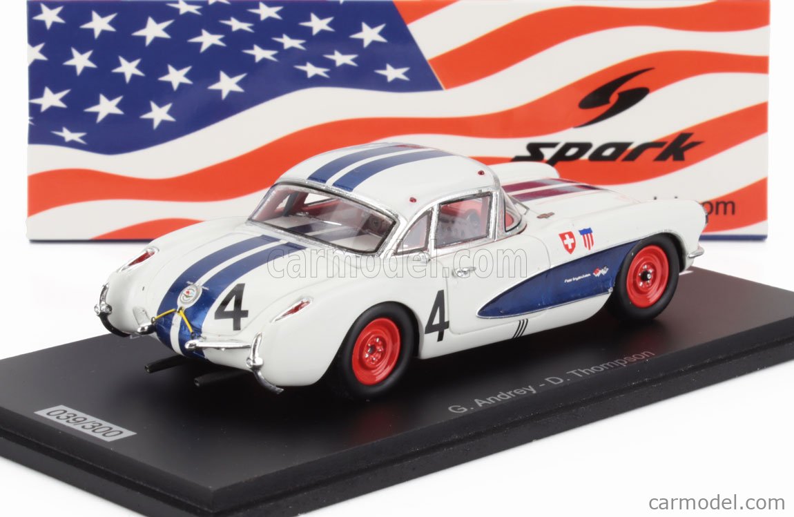 SPARK-MODEL US187 Echelle 1/43 | CHEVROLET CORVETTE C1 TEAM JOHN FITCH ...