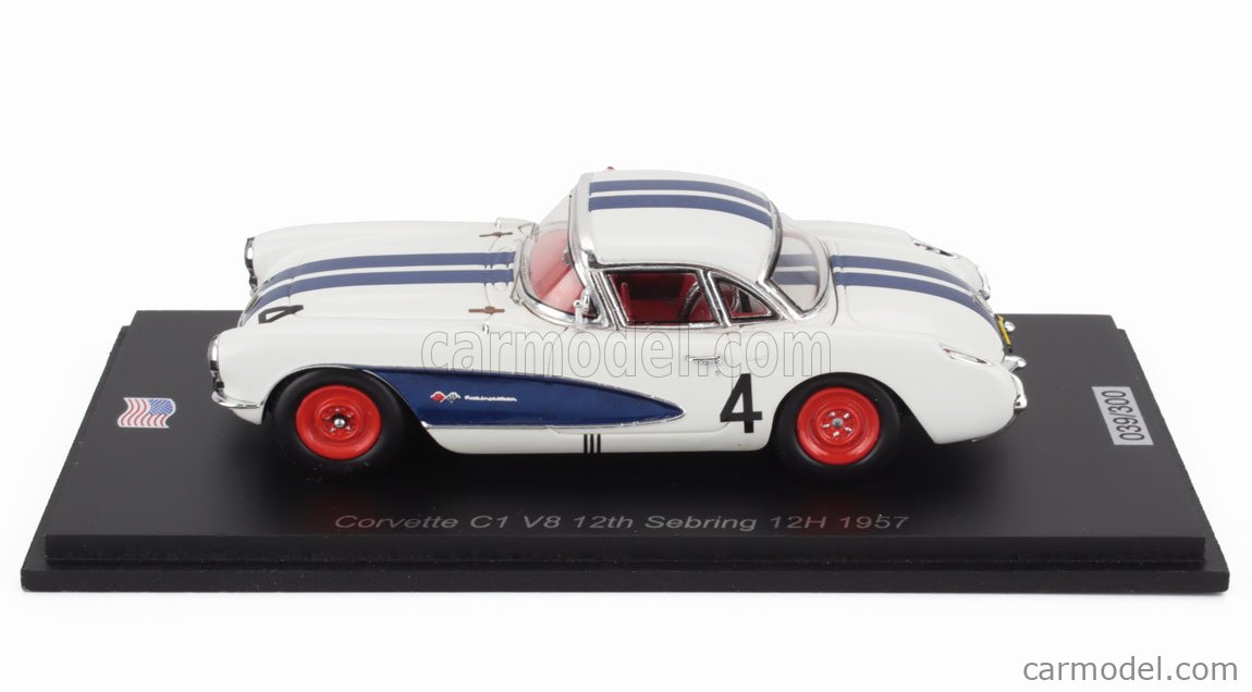 SPARK-MODEL US187 Echelle 1/43 | CHEVROLET CORVETTE C1 TEAM JOHN FITCH ...