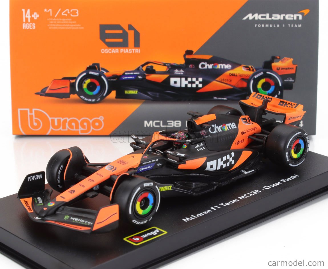 Bburago Mclaren Helmet F1 Car Model 1:24 2024 Oscar Piastri -- Miami GP ...