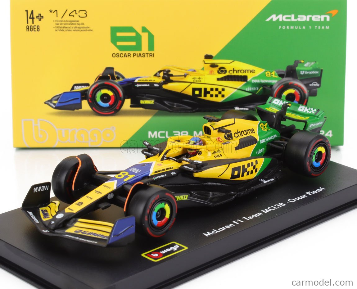 BURAGO 18-38215-P-SENNA Scale 1/43 | McLAREN F1 MCL38 TEAM MCLAREN N 81 2nd MONACO GP (SENNA ...