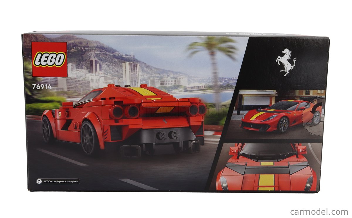 LEGO 76914 Scale 1/29 | FERRARI LEGO - 812 COMPETIZIONE 2021 RED YELLOW