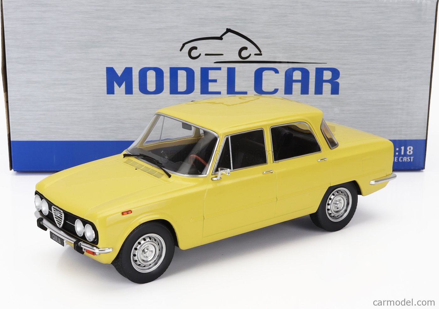 MCG MCG18334 Scale 1/18 | ALFA ROMEO NUOVA GIULIA 1300 SUPER 1974 YELLOW