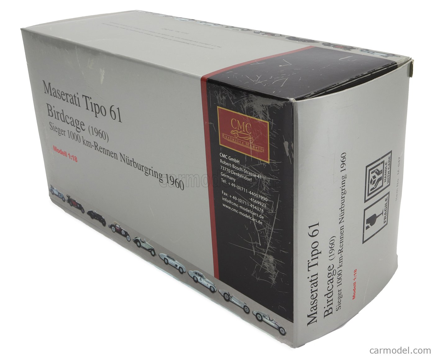 CMC M047 Scala 1/18 | MASERATI TIPO 61 BIRDCAGE TEAM USA RACING CAMORADI N 5 WINNER 1000km ...