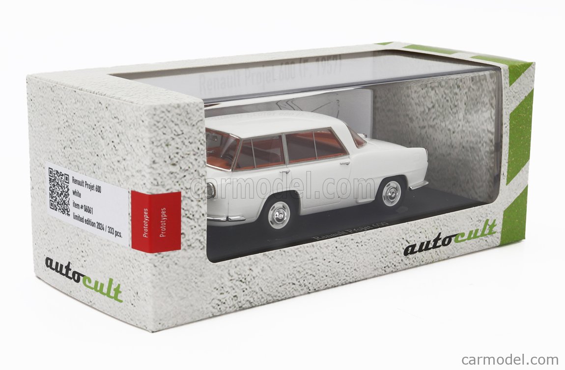 AUTOCULT ATC06061 Scale 1/43 | RENAULT PROJET 600 FRANCE 1957 WHITE RED