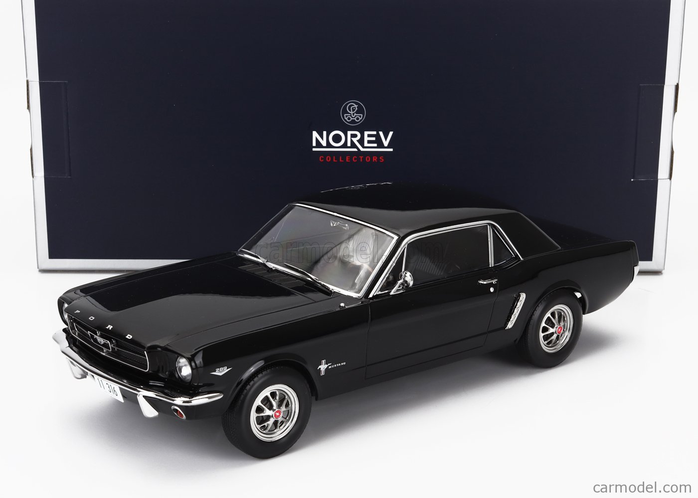 NOREV 182804 Scale 1/18 | FORD USA MUSTANG COUPE HARD-TOP 1965 BLACK
