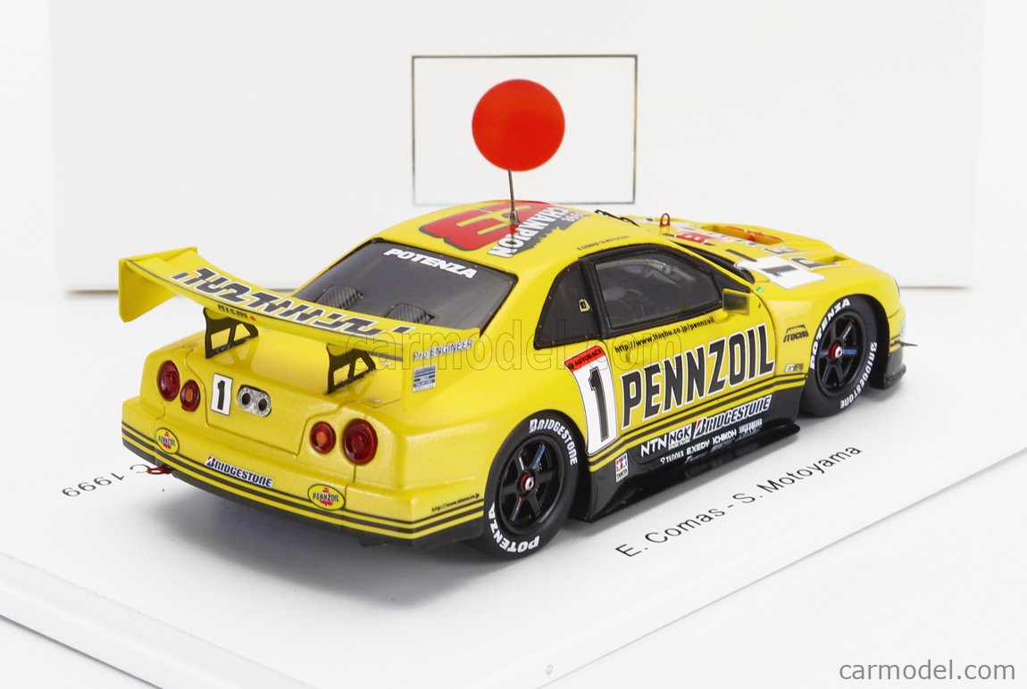 SPARK-MODEL SJ163 Scale 1/43 | NISSAN SKYLINE GT-R (R34) N 1 WINNER ...