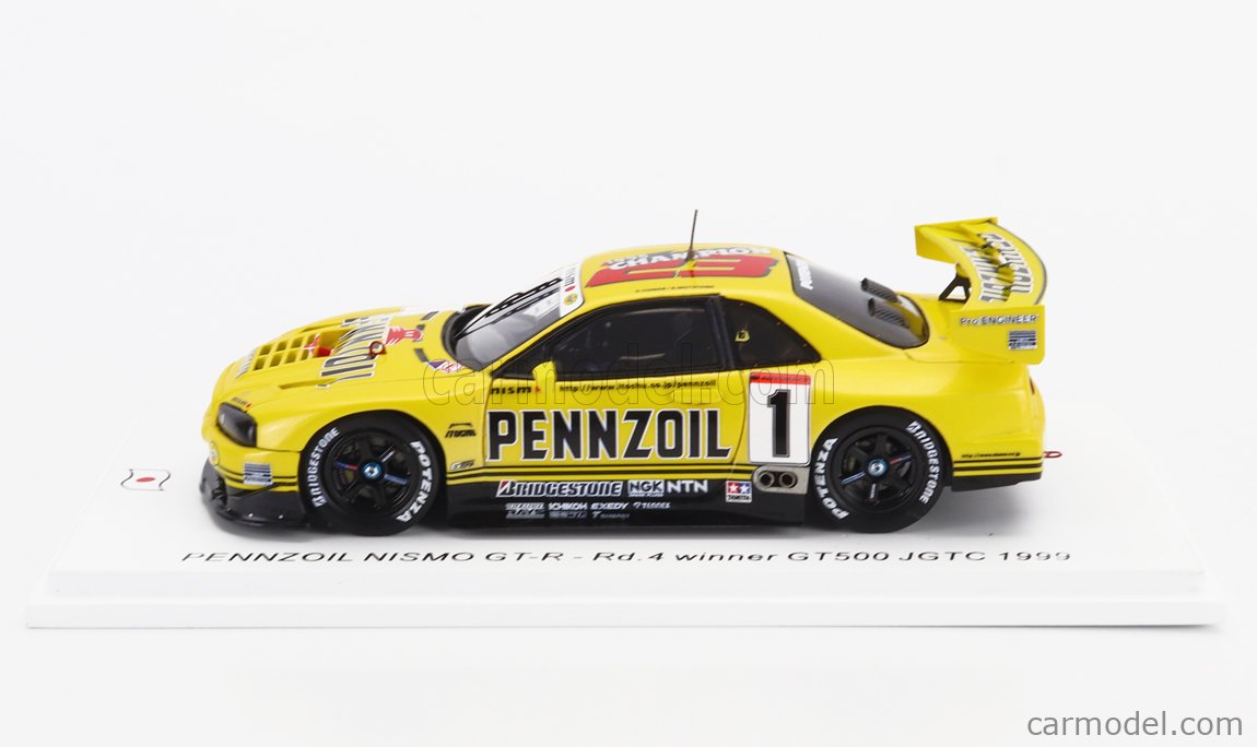 SPARK-MODEL SJ163 Scale 1/43 | NISSAN SKYLINE GT-R (R34) N 1 WINNER ...