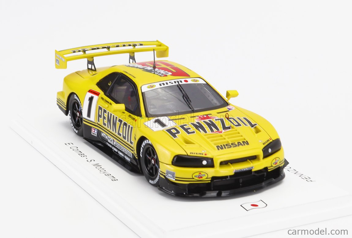SPARK-MODEL SJ163 Scale 1/43 | NISSAN SKYLINE GT-R (R34) N 1 WINNER ...