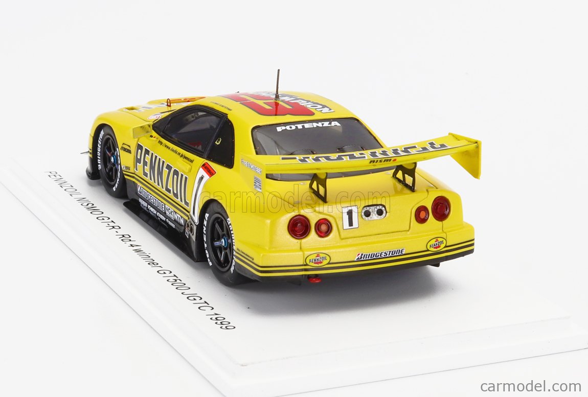 SPARK-MODEL SJ163 Scale 1/43 | NISSAN SKYLINE GT-R (R34) N 1 WINNER ...