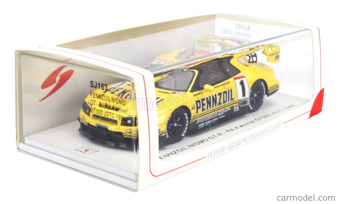 SPARK-MODEL SJ163 Scale 1/43 | NISSAN SKYLINE GT-R (R34) N 1 WINNER ...