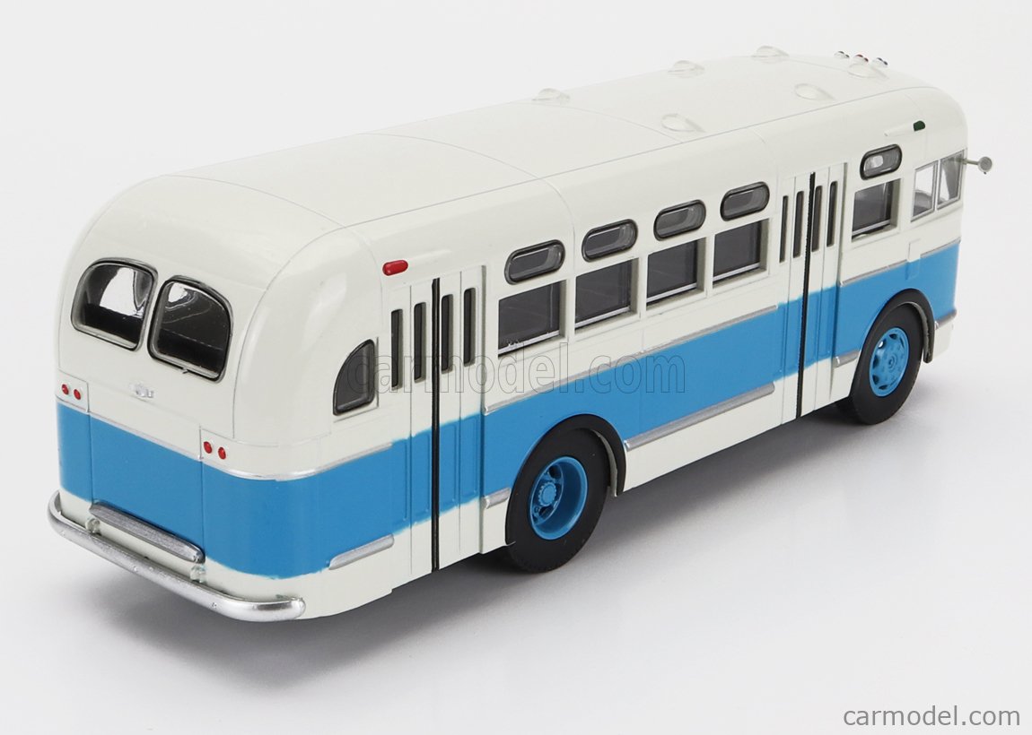 EDICOLA MDSBNo19 Scale 1/43 | ZIS 155 AUTOBUS 1951 WHITE LIGHT BLUE