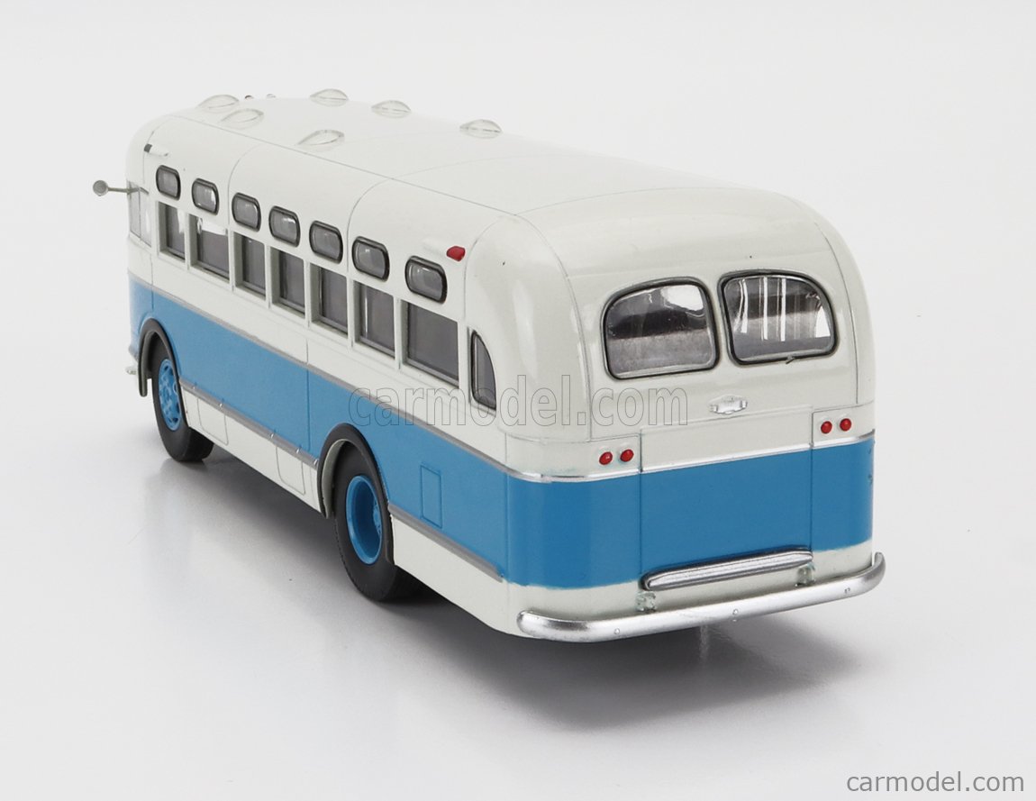 EDICOLA MDSBNo19 Scale 1/43 | ZIS 155 AUTOBUS 1951 WHITE LIGHT BLUE