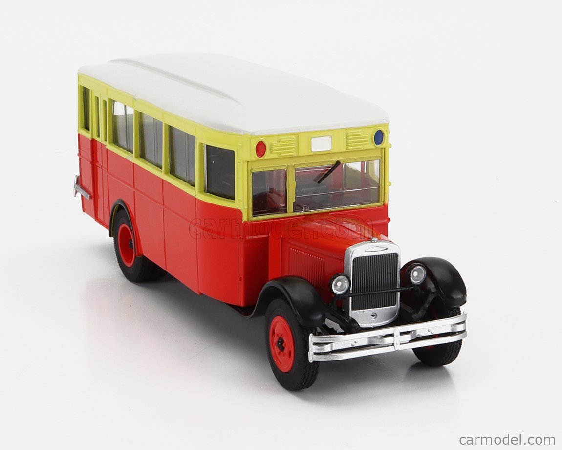 EDICOLA MDSBNo09 Scale 1/43 | ZIS 8 AUTOBUS 1947 RED YELLOW