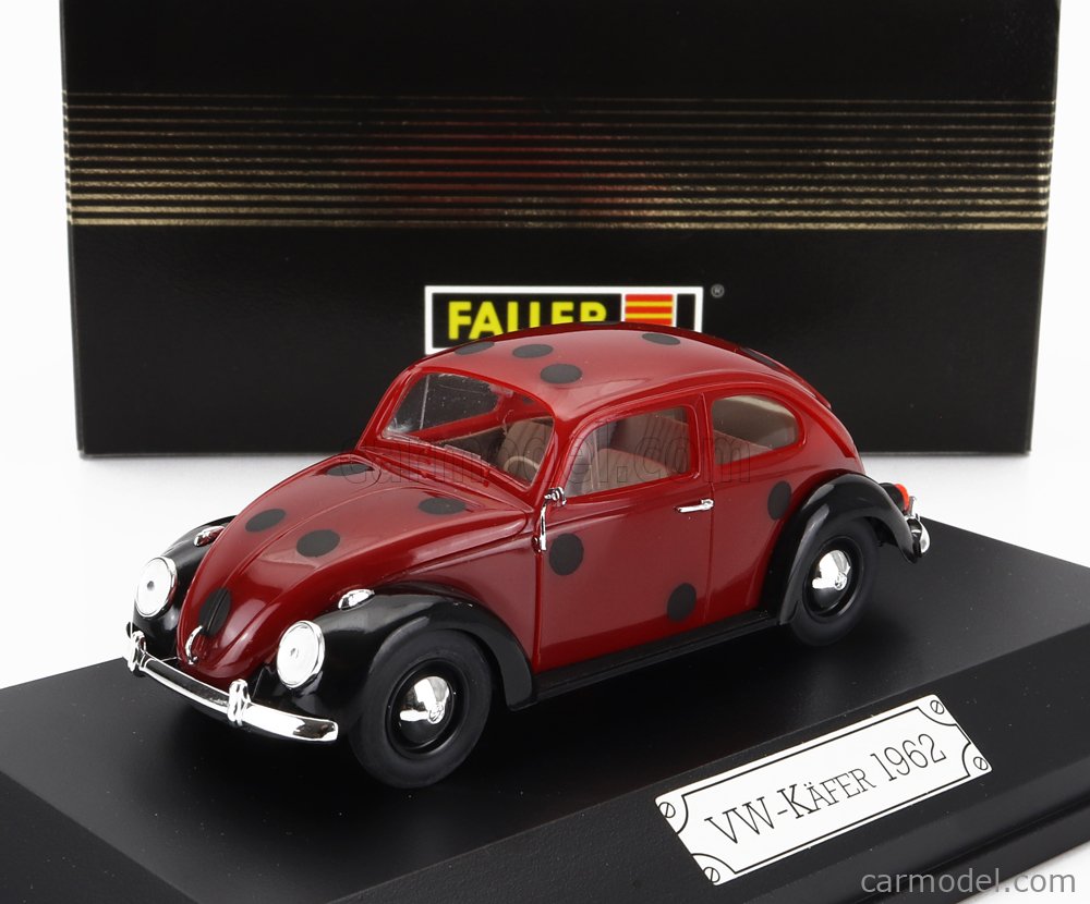 FALLER 4368 Scale 1/43 | VOLKSWAGEN BEETLE KAFER MAGGIOLINO 1962 RED BLACK