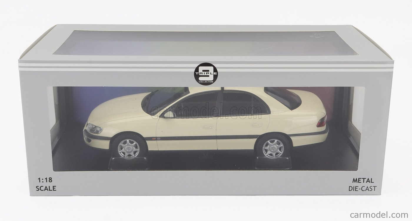 TRIPLE9 T9-1800434 Scale 1/18 | OPEL OMEGA B GERMANY TAXI 1996 CREAM