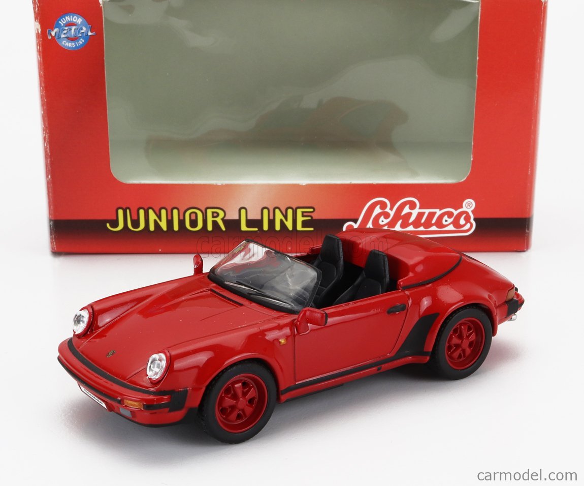 SCHUCO 35081 Scale 1/43 | PORSCHE 911 SPEEDSTER CABRIOLET OPEN 1989 RED