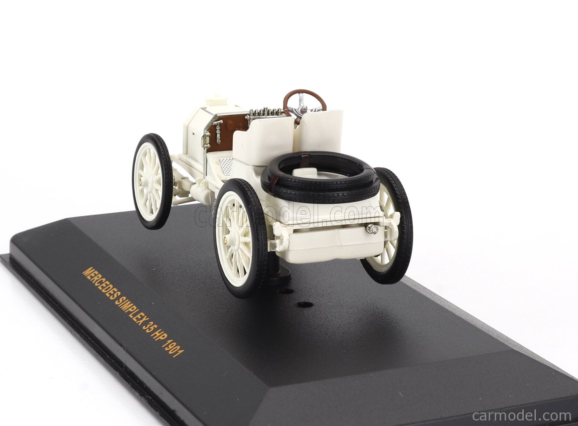 IXO-MODELS MUS027 Echelle 1/43 | MERCEDES BENZ SIMPLEX 35HP 1901 WHITE