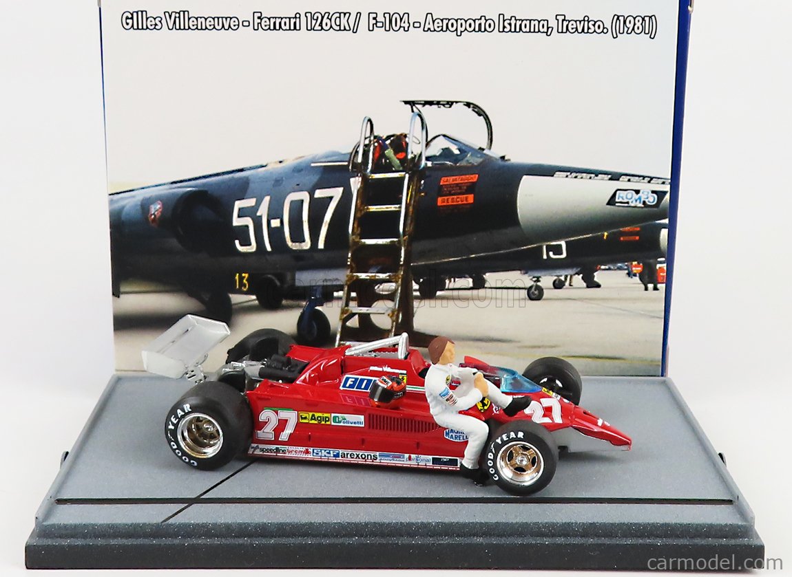 BRUMM AS38 Scale 1/43 | FERRARI F1 126CK TURBO WITH GILLES VILLENEUVE ...