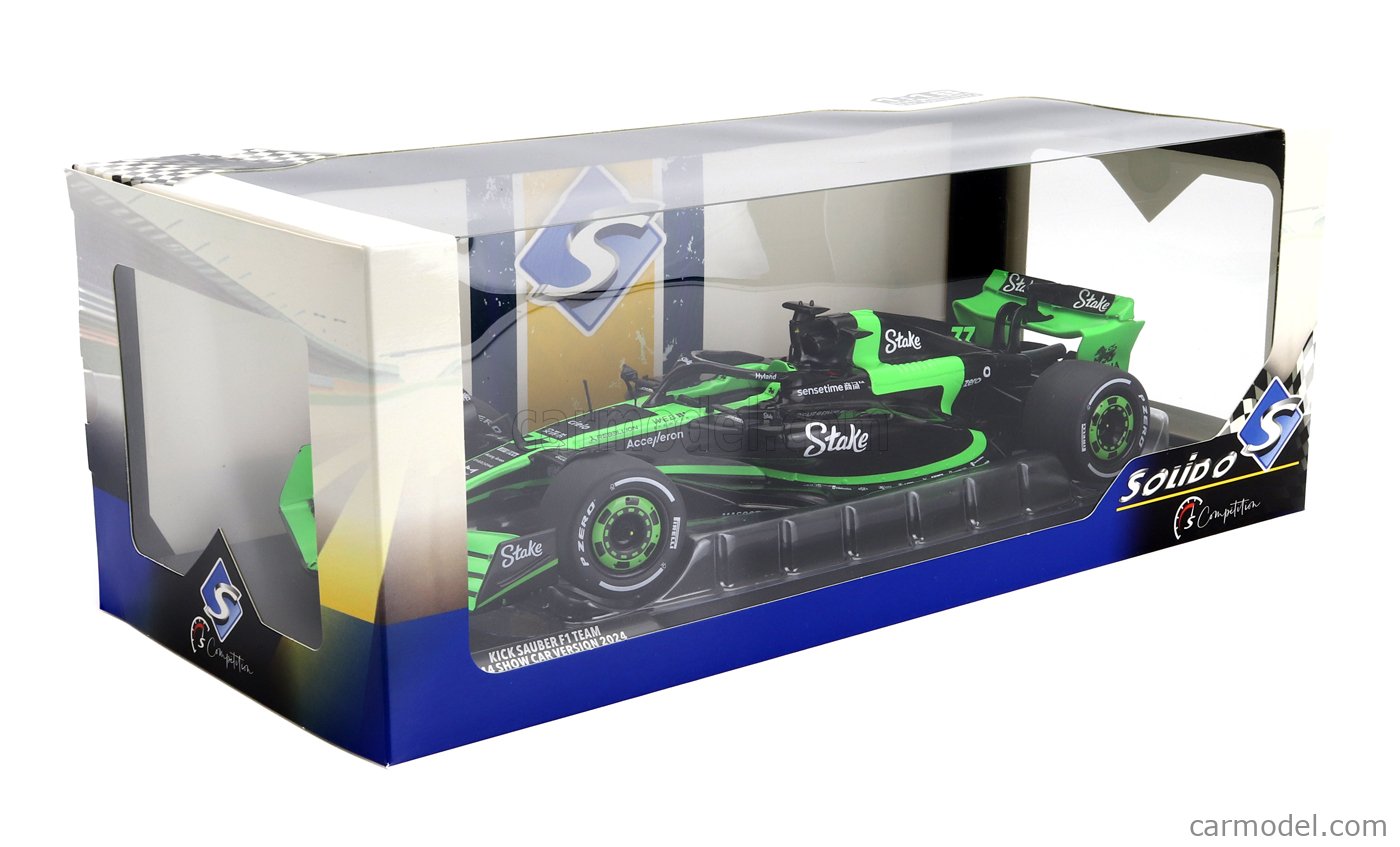 SOLIDO 1811104 Scale 1/18 | SAUBER F1 C44 TEAM STAKE KICK PRESENTATION SEASON 2024 - N 77 ...