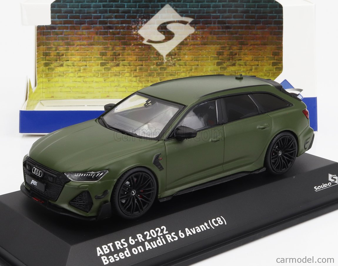 SOLIDO 4310704 Scale 1/43 | AUDI A6 RS6-R ABT AVANT SW STATION WAGON 2022 OLIVE GREEN