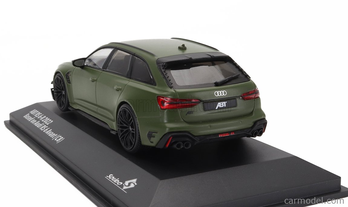 SOLIDO 4310704 Scale 1/43 | AUDI A6 RS6-R ABT AVANT SW STATION WAGON 2022 OLIVE GREEN