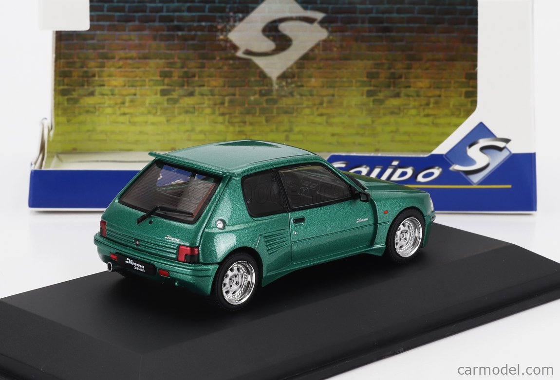 SOLIDO 4310807 Scale 1/43 | PEUGEOT 205 GTi DIMMA BODY KIT 1992 GREEN
