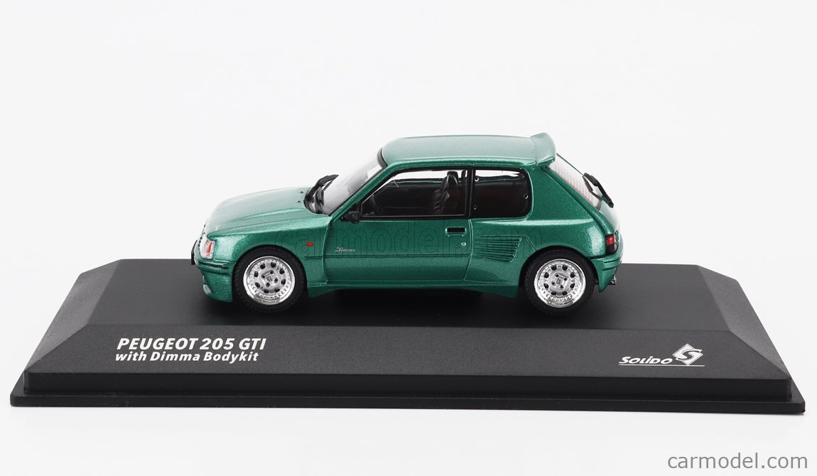 SOLIDO 4310807 Scale 1/43 | PEUGEOT 205 GTi DIMMA BODY KIT 1992 GREEN