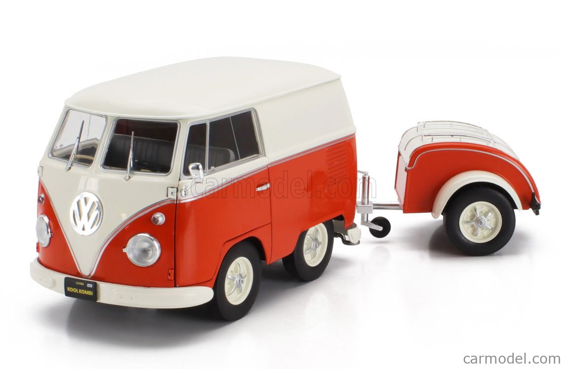 SOLIDO 1810902 Масштаб 1/18 | VOLKSWAGEN T1 VAN KOOL COMBI WITH TRAILER ...