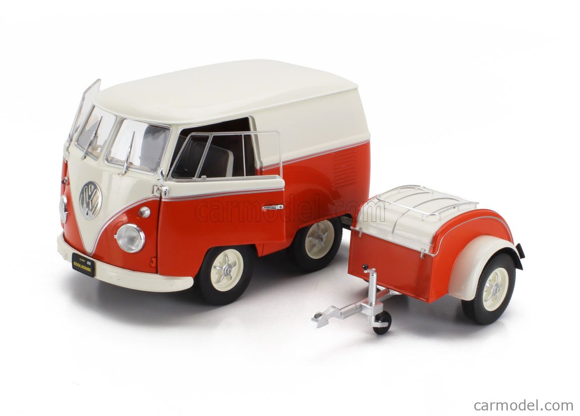 SOLIDO 1810902 Масштаб 1/18 | VOLKSWAGEN T1 VAN KOOL COMBI WITH TRAILER ...