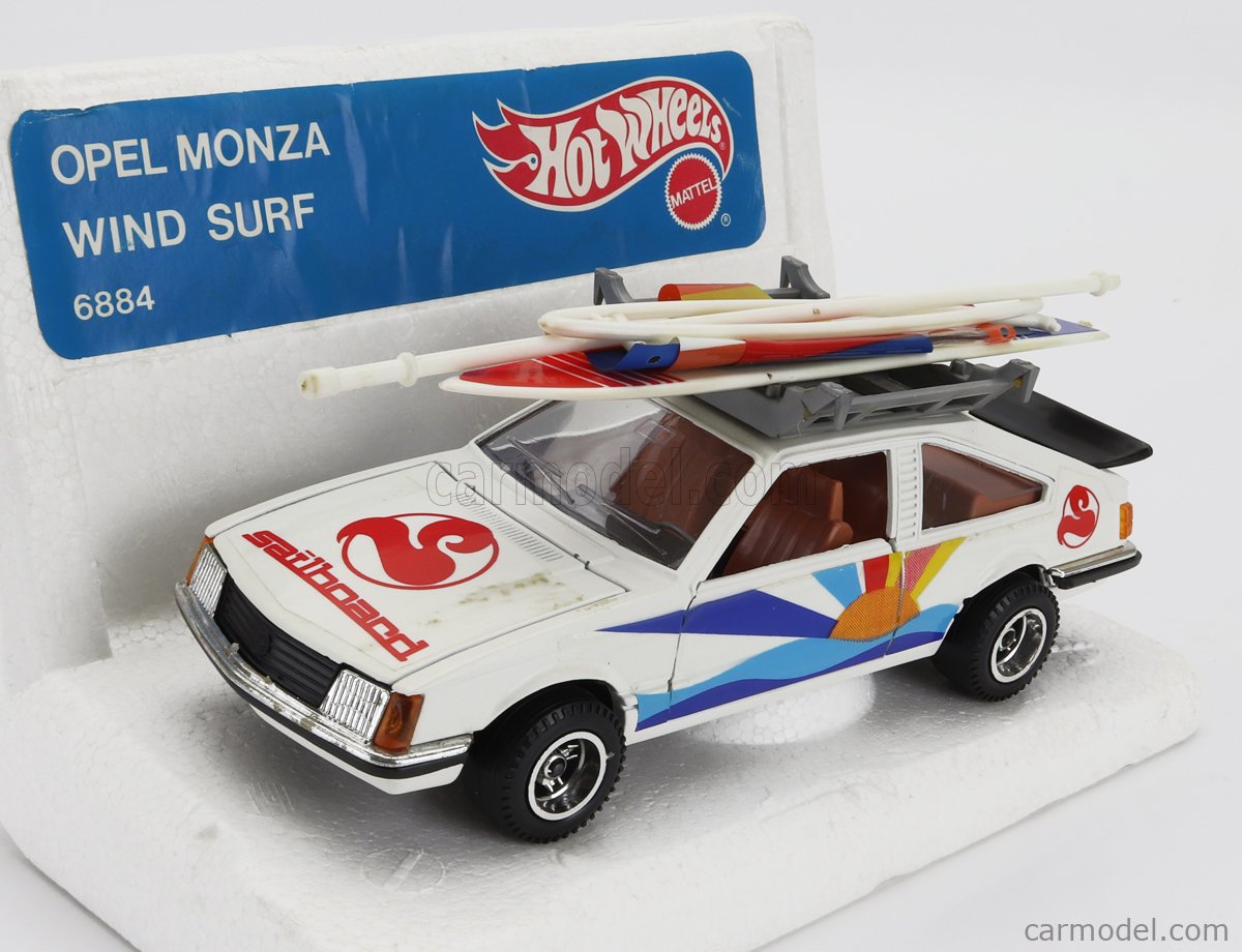 MEBETOYS MATTEL 6884 Escala 1/25 | OPEL MONZA WIND SURF 1980 WHITE RED BLUE