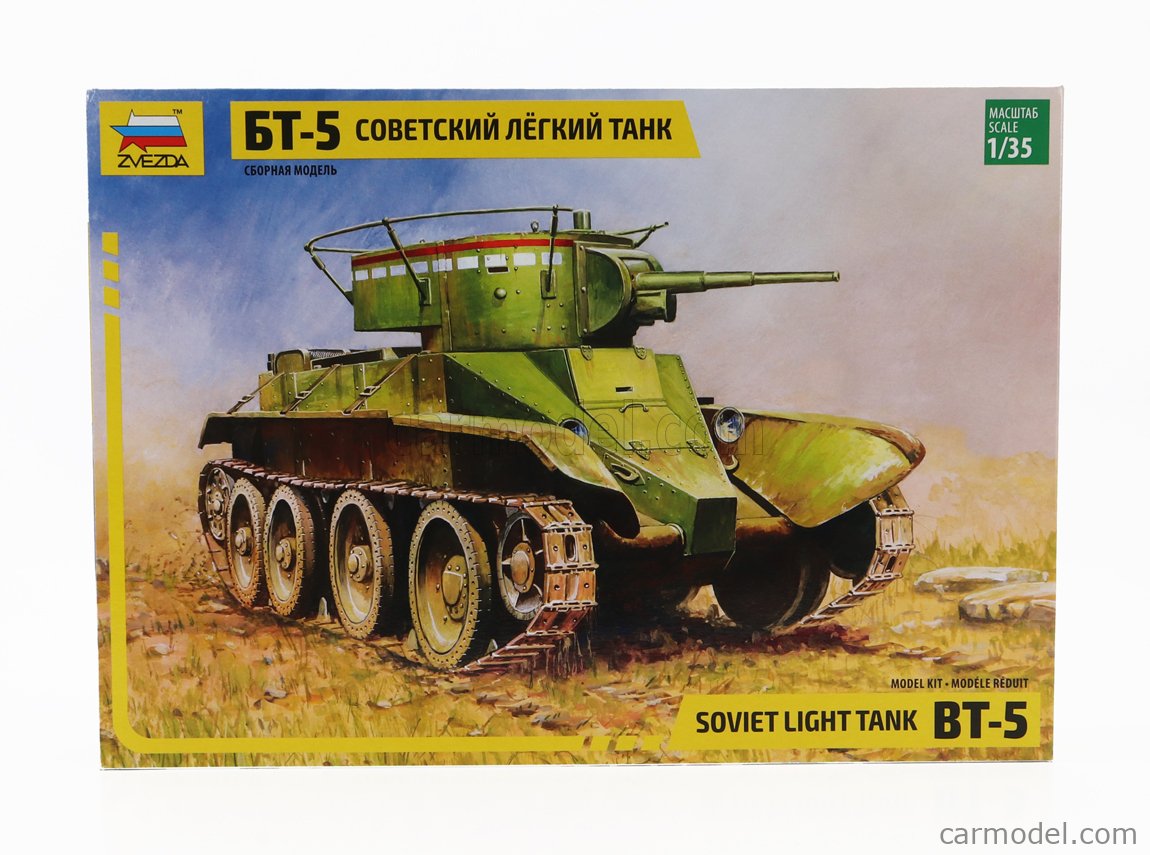 ZVEZDA 3507 Scale 1/35 | TANK BT-5 SOVIET LIGHT TANK MILITARY 1945