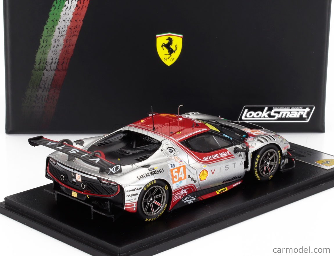 LOOKSMART LSLM189 Scale 1/43 | FERRARI 296 GT3 3.0L TURBO V6 TEAM VISTA AF CORSE N 54 24h LE ...