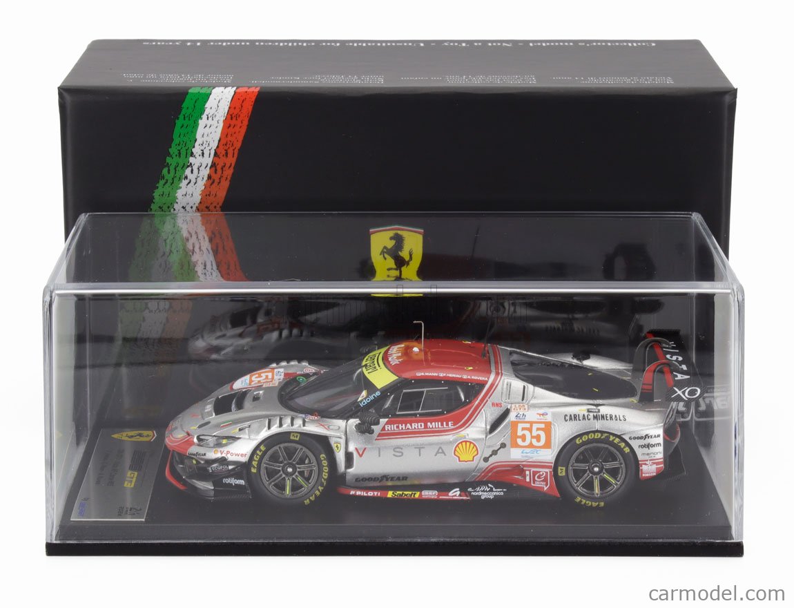 LOOKSMART LSLM185 Scale 1/43 | FERRARI 296 GT3 3.0L TURBO V6 TEAM VISTA AF CORSE N 55 24h LE ...