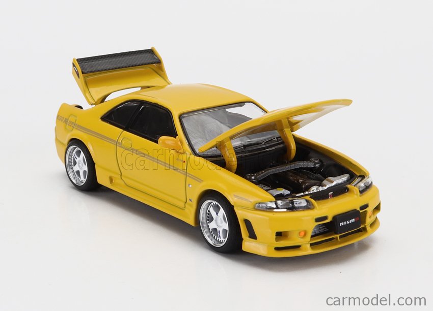 POP-RACE-LIMITED PR640053 Scale 1/64 | NISSAN SKYLINE GT-R (R33) NISMO 400R COUPE 1997 YELLOW